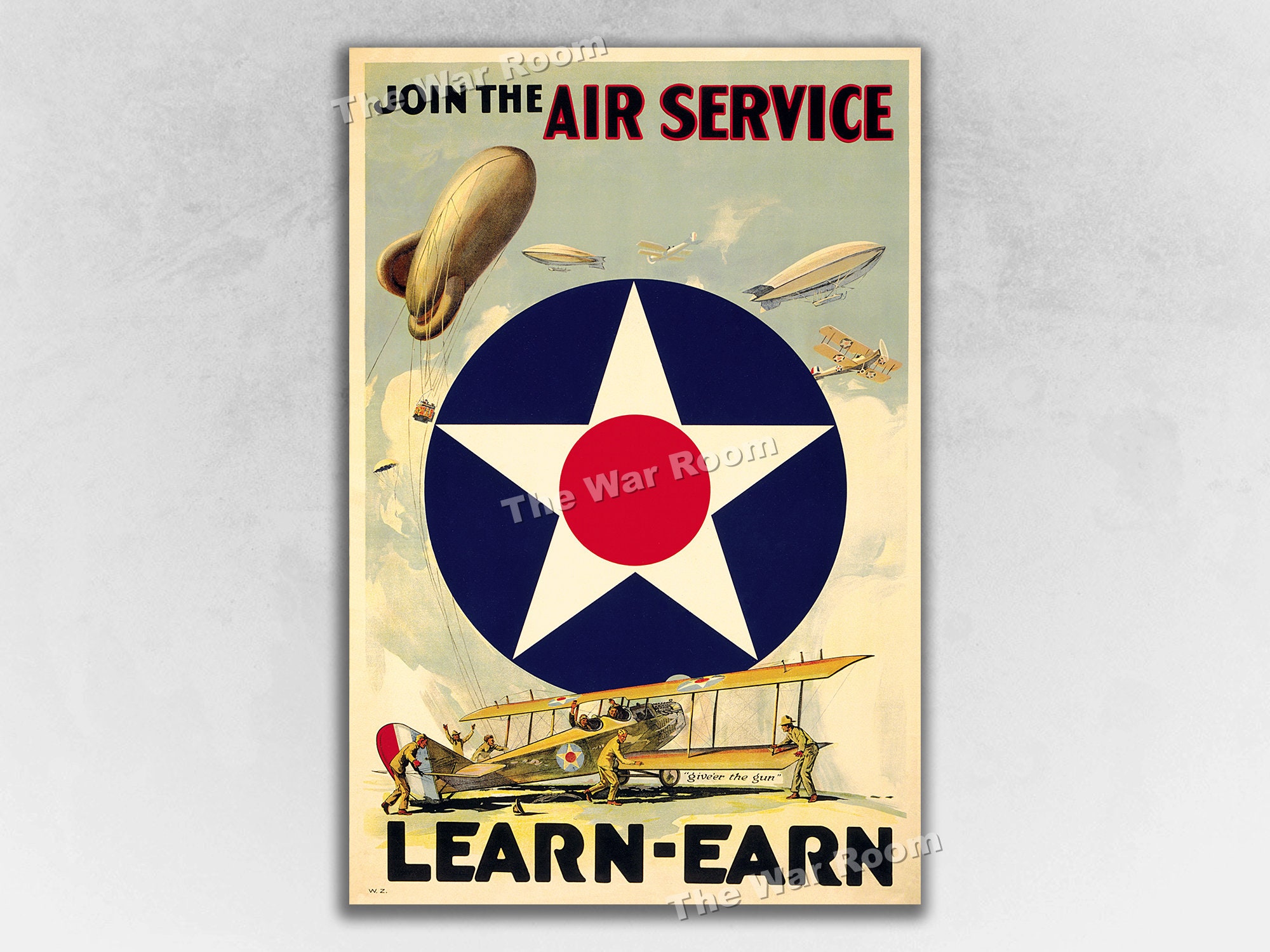 1917 Join the Air Service! WW1 Army Air Corp Recruiting Poster - Etsy