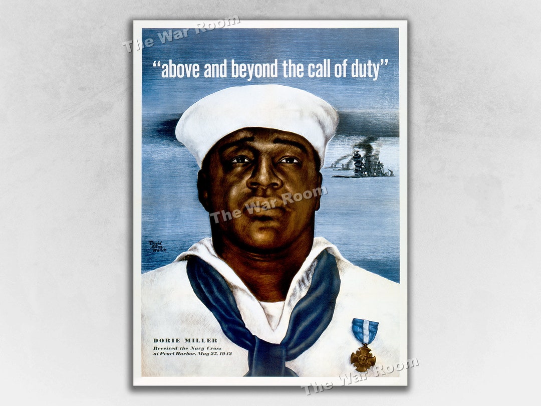 Dorie Miller 1942 Vintage Style WW2 War Navy Recruiting Poster - Etsy