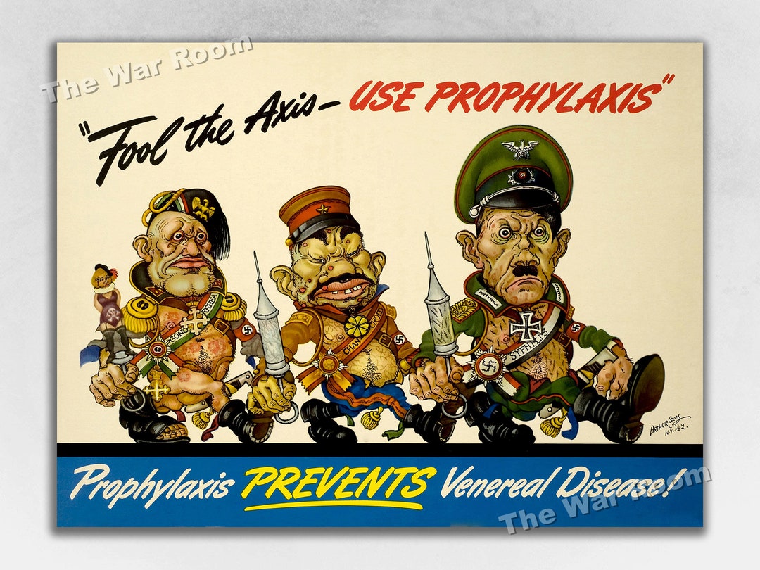 Prevent Venereal Disease! - Vintage Style 1943 WW2 Army Health Poster ...