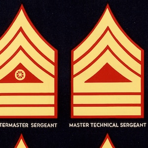 1940s Insignia of Enlisted Ranks WWII Marine Corps War Rank Recruiting ...