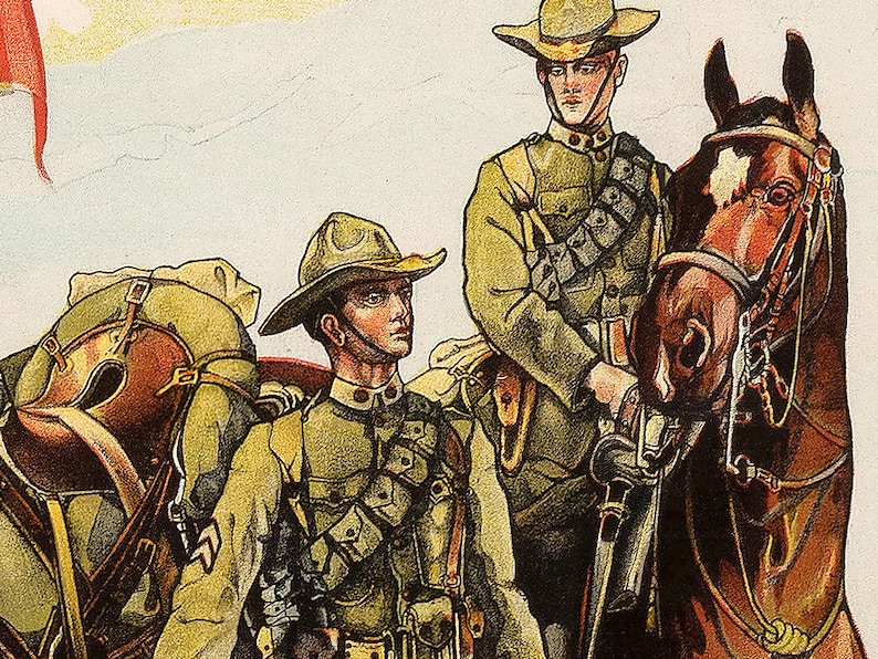 1920 Join the Cavalry! the Horse is a Noble Companion! US Army WW1 ...