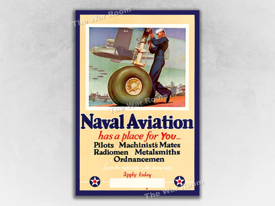 1940s Enlist in Naval Aviation! World War 2 Vintage Navy Recruiting ...