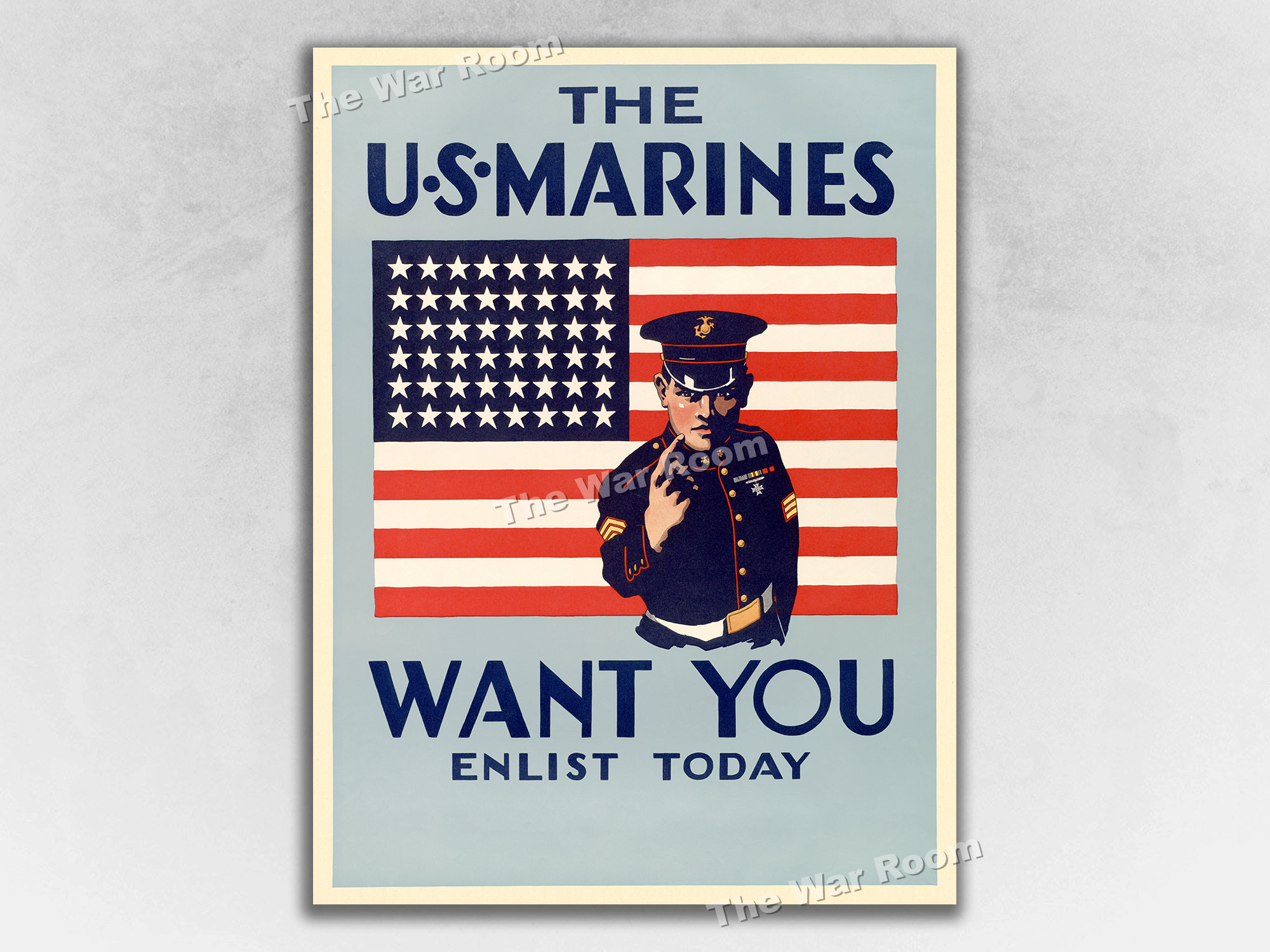 1942 the US Marines Want You! Vintage WW2 Marine Recruiting Poster - Etsy