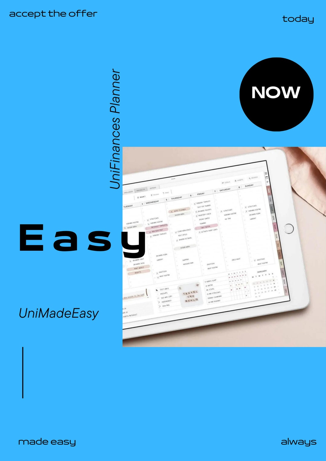University Budget Planner, Digital Planner, Calendar, Budget Sheets ...
