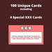XXX Adult 18 Card Game Drinking Game Printable Game Party Game Web Game ...