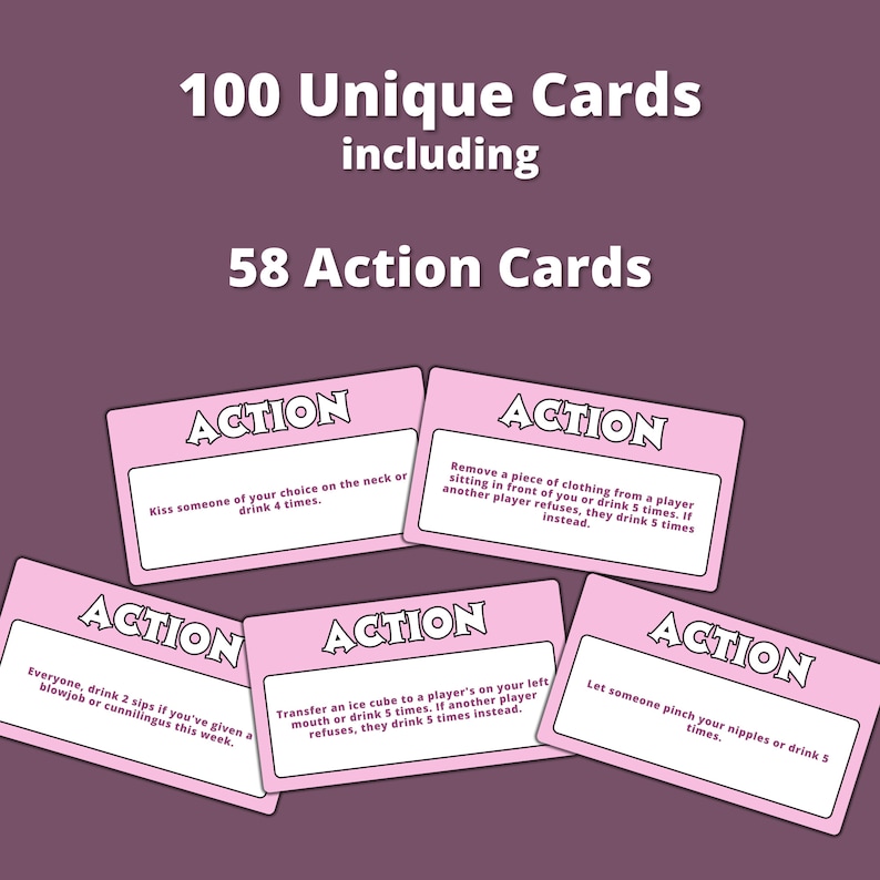 XXX Adult 18+ Card Game | Drinking Game | Printable Game | Party Game ...