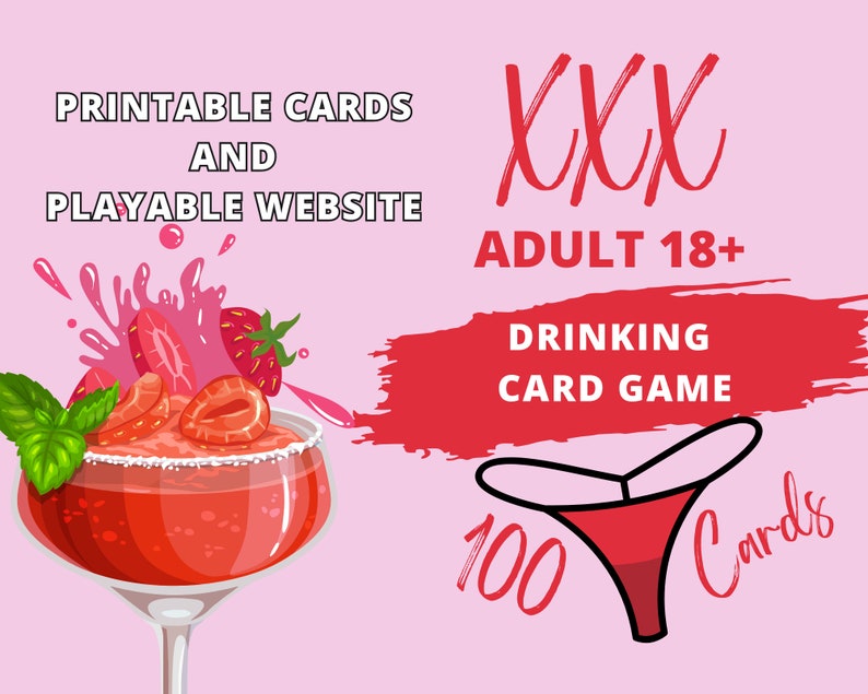 XXX Adult 18+ Card Game | Drinking Game | Printable Game | Party Game ...