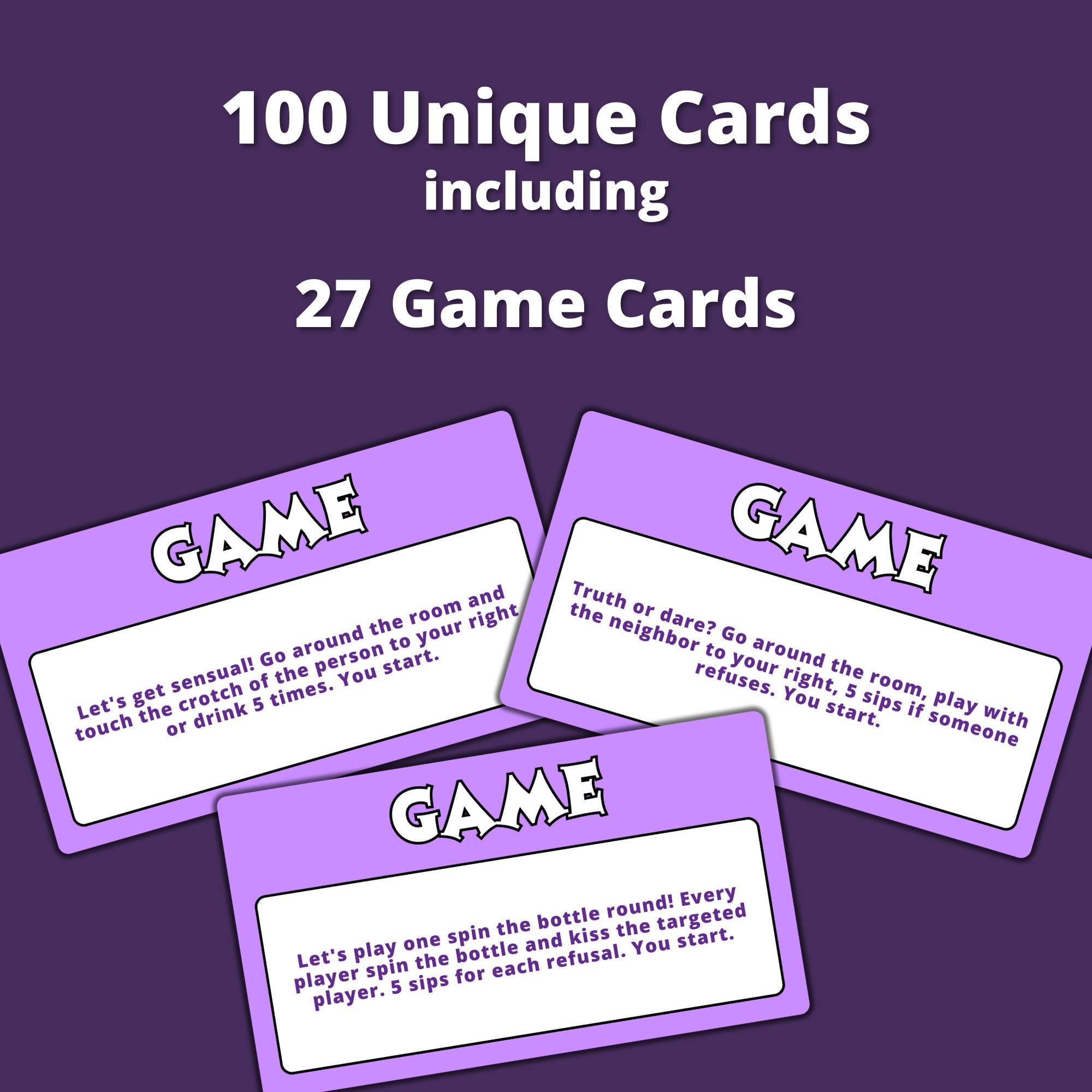 XXX Adult 18+ Card Game | Drinking Game | Printable Game | Party Game ...