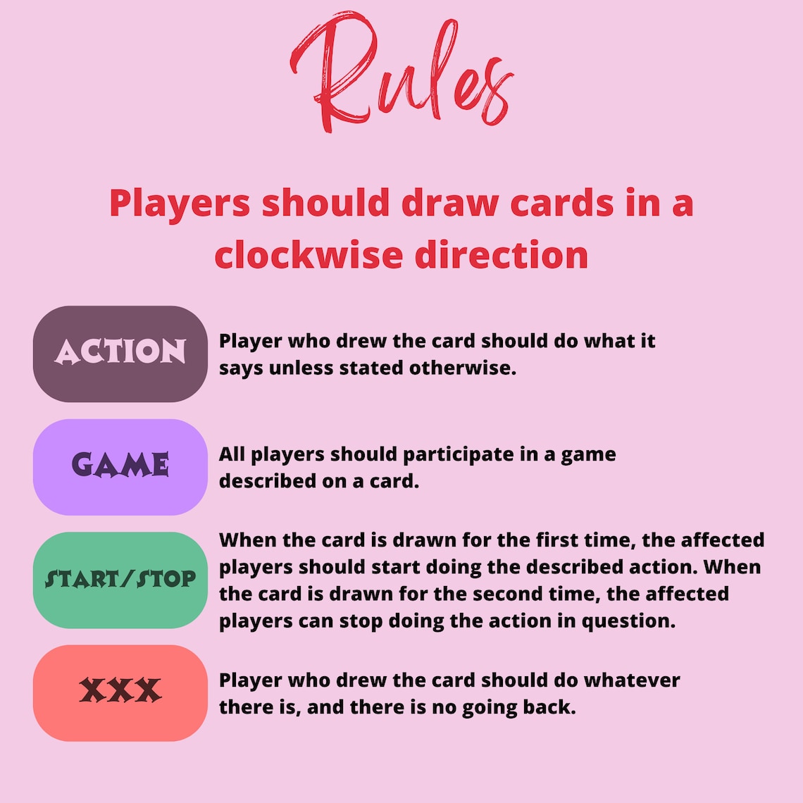 XXX Adult 18 Card Game Drinking Game Printable Game Party Game Web Game ...