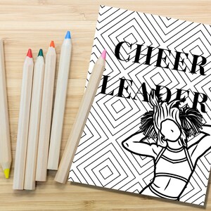 Cheer Coloring Pages, Printable Cheer Coloring Book, Digital Cheer ...
