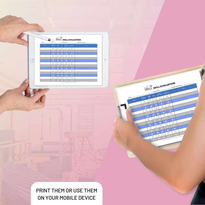 Gymnastics Skill Evaluation Sheet, Skill Evaluation Pack, Gymnastics Evaluation Sheet ...