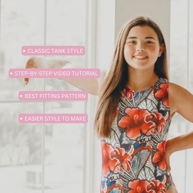 Leotard Sewing Pattern, Tank Leotard Sewing Pattern, Leotard Pattern ...