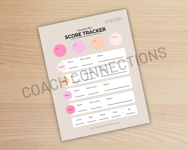 Gymnastics Meet Score Tracker, Meet Score Tracker, Gymnastics Score ...