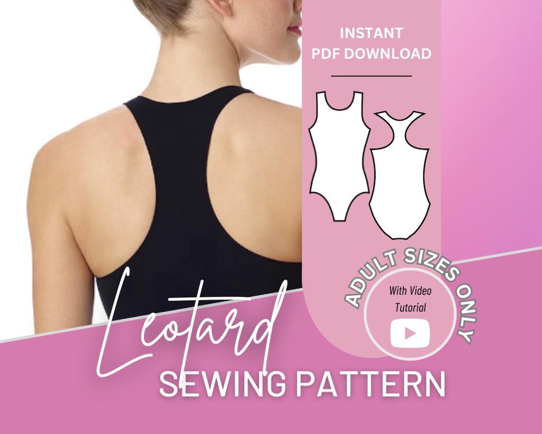 Leotard Sewing Pattern, Racerback Leotard Pattern, Leotard Pattern ...