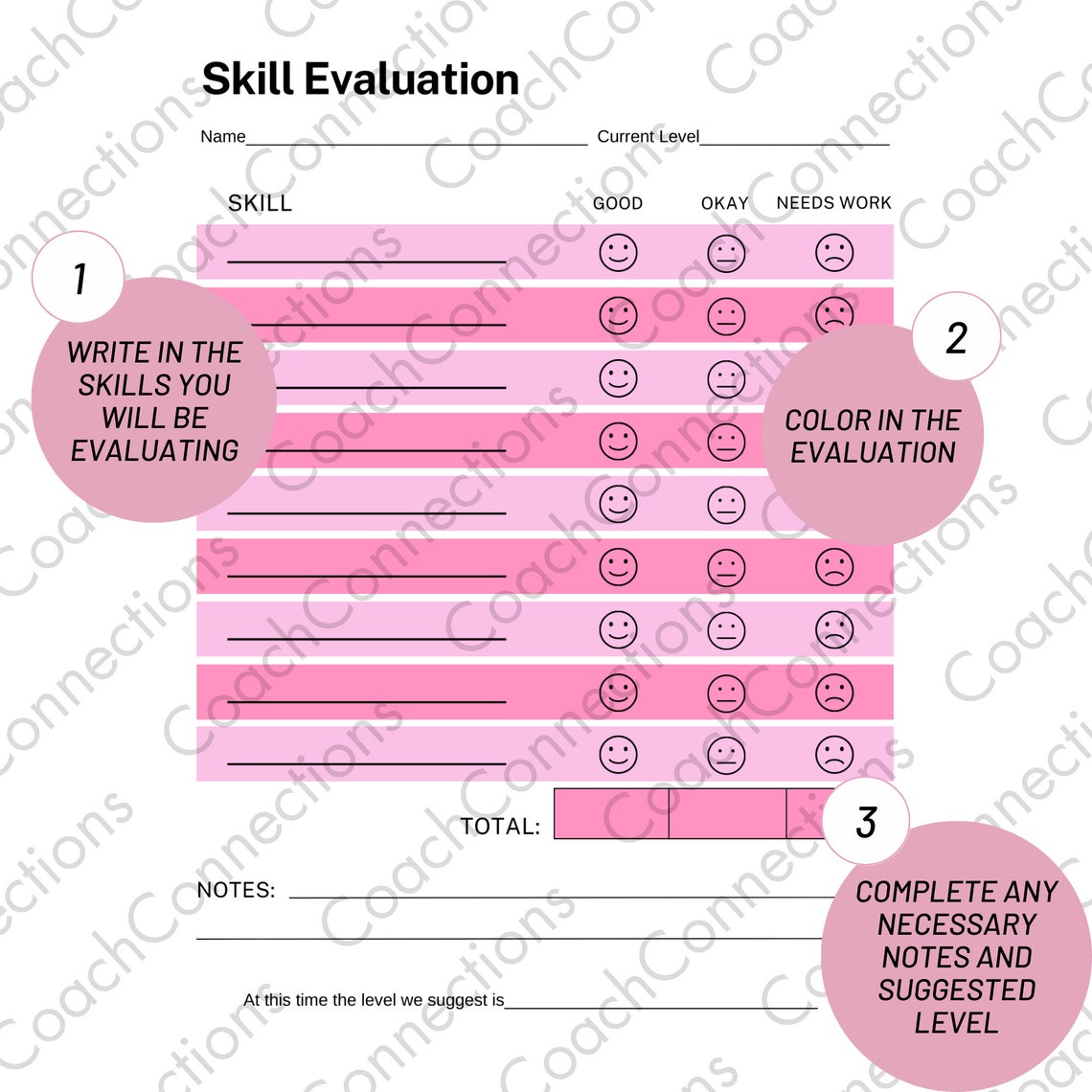 Gymnastics Skill Evaluation Sheet Gymnastics Evaluation - Etsy