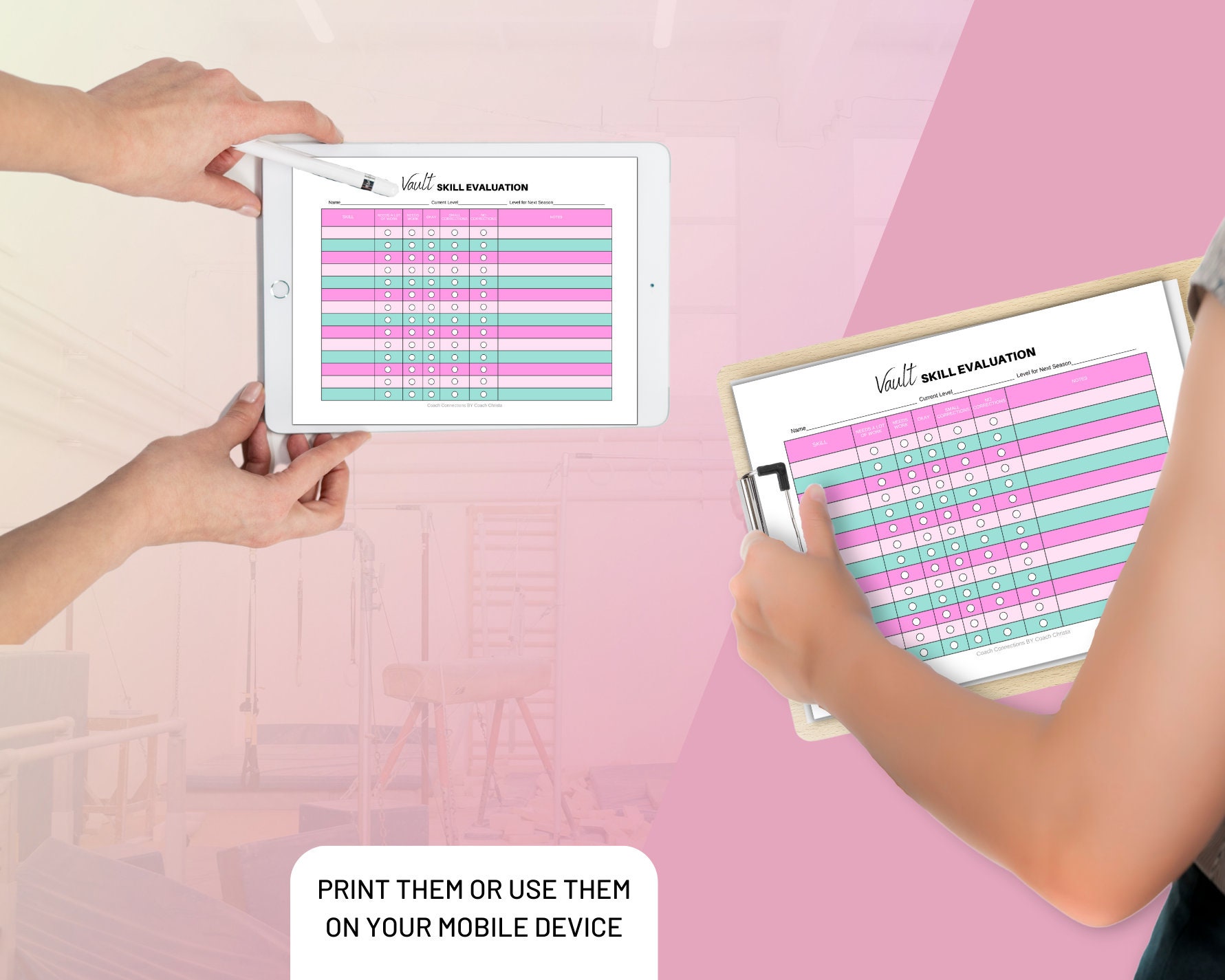 Gymnastics Skill Evaluation Sheet, Skill Evaluation Pack, Gymnastics Evaluation Sheet ...