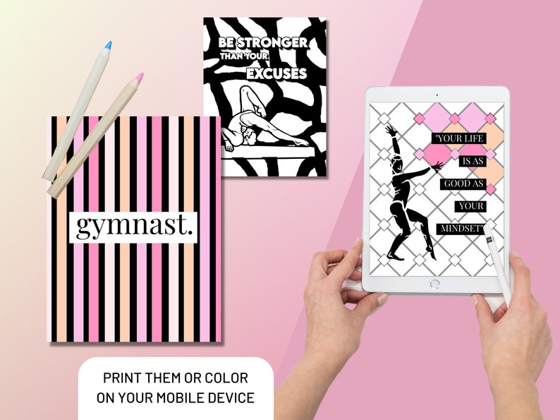 Gymnastics Motivational Coloring Pages, Gymnastics Motivational ...