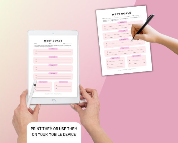 Gymnastics Meet Goal Sheet, Meet Goal Sheet, Goal Sheet for Gymnasts ...