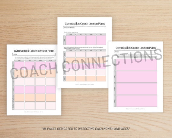 Gymnastics Coach Lesson Plans, Lesson Plan Templates, Lesson Plan ...