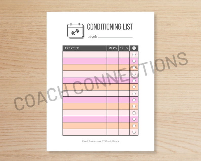 Gymnastics Vacation Conditioning List PLR, Gymnastics Absent ...