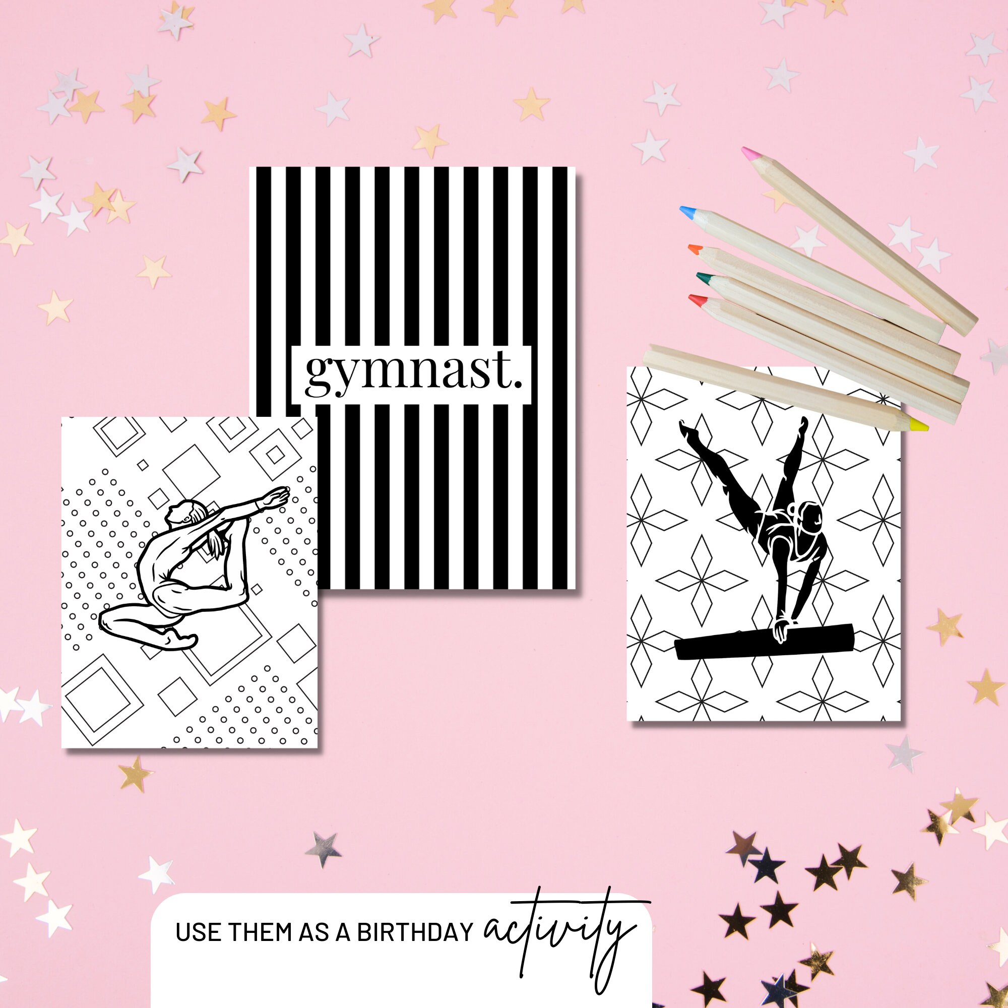 Gymnastics Coloring Pages Printable Gymnastics Coloring Book - Etsy