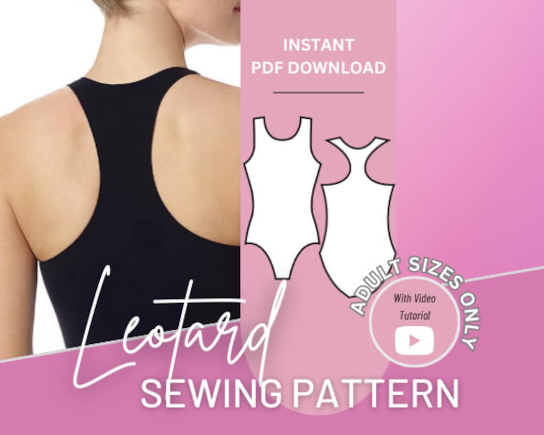 Leotard Sewing Pattern, Racerback Leotard Pattern, Leotard Pattern ...