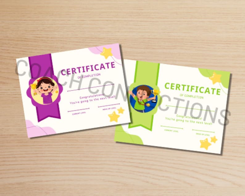 Move up Certificate, Level up Certificate, Gymnastics Certificate ...