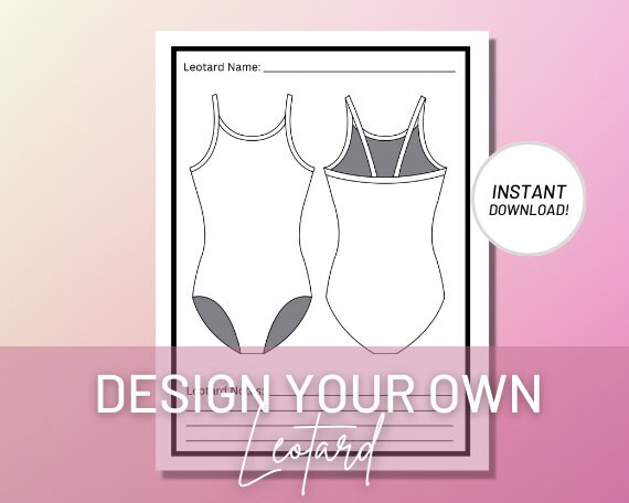 Leotard Coloring Page, Leotard Coloring Template, Gymnastics Activity ...