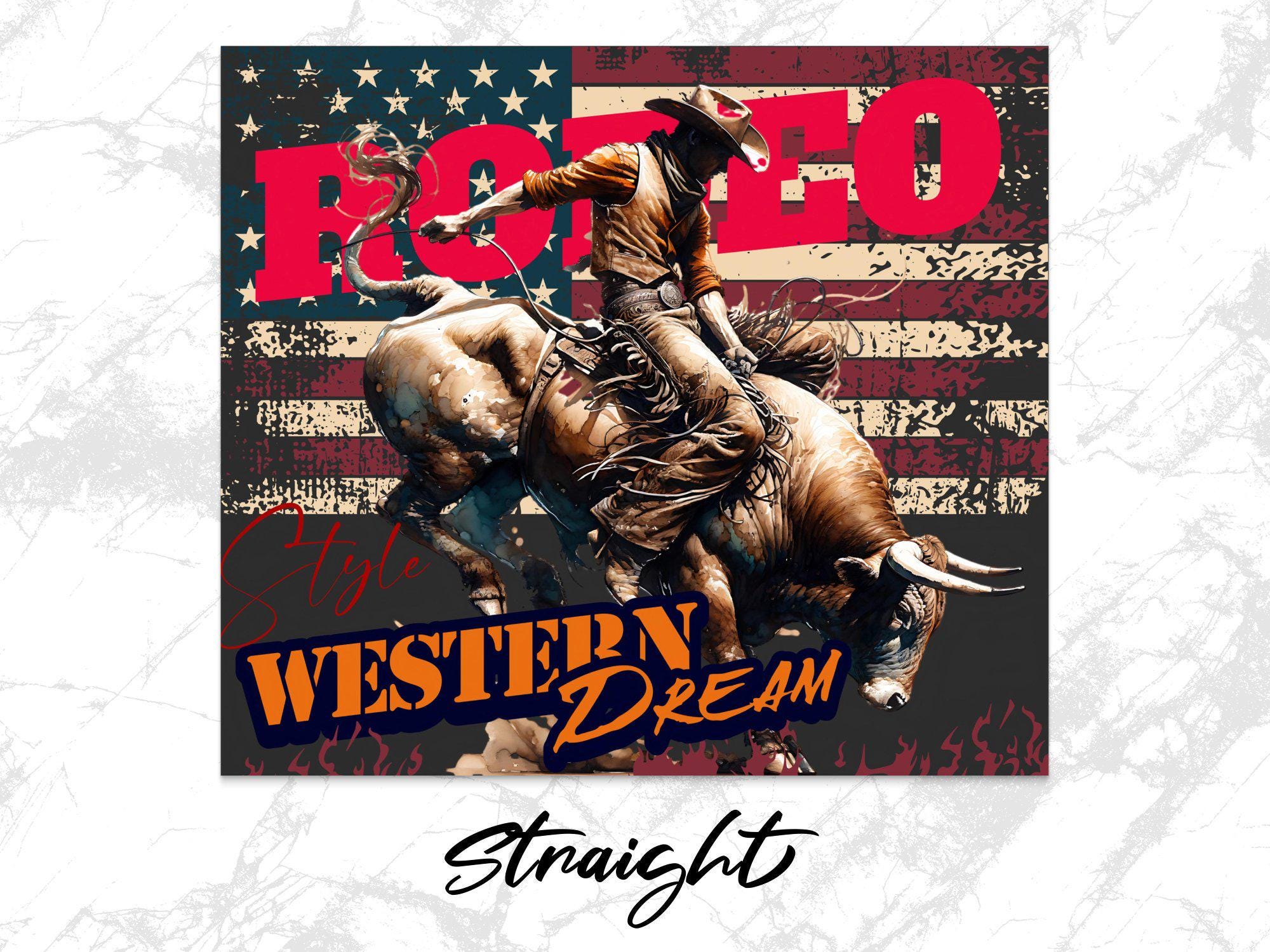 Western Style- Skinny Rodeo Tumbler Wrap PNG Design, 20 Oz Skinny ...