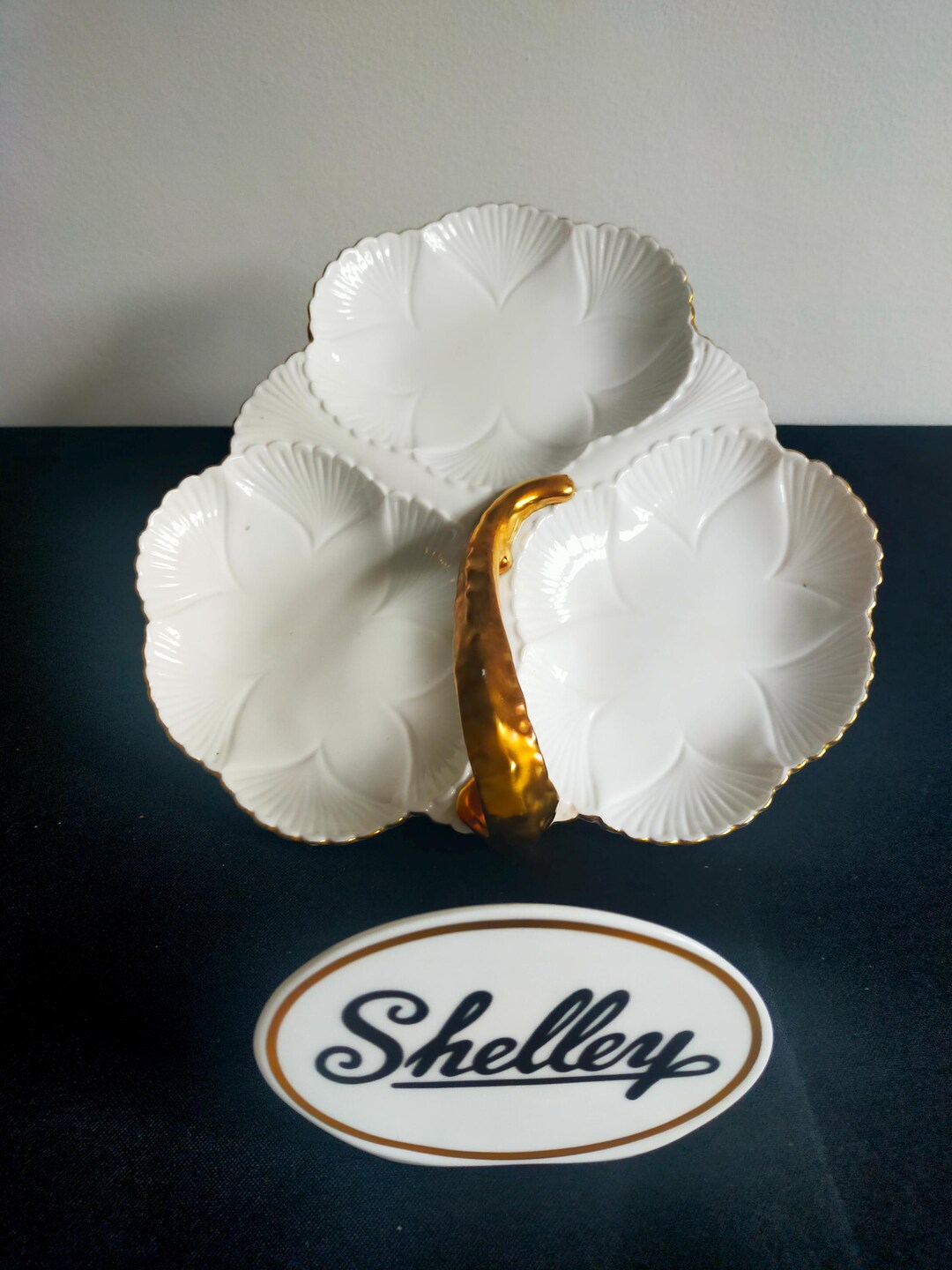 Vintage Shelley Hors D'oeuvre Dish, Scalloped White Serving Dish - Etsy