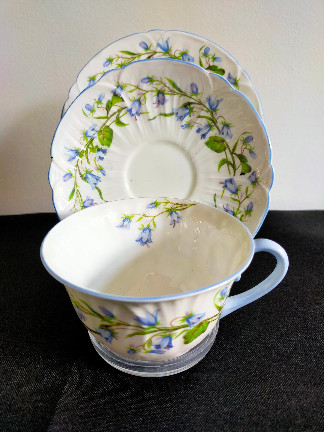 Oleander Shape Shelley Teacup Trio Harebell Pattern - Etsy