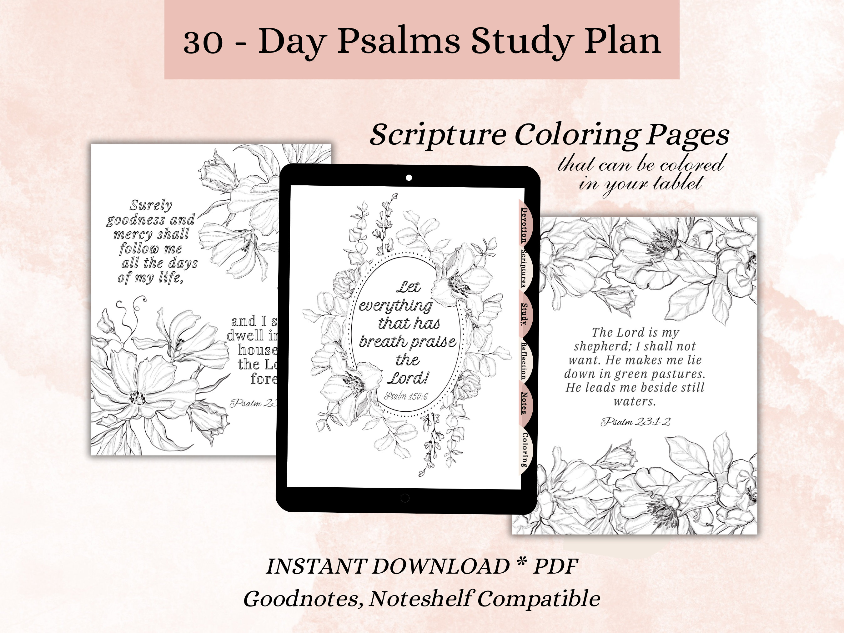 Digital Bible Study, Bible Reading Plan Printable, Bible Study Journal ...