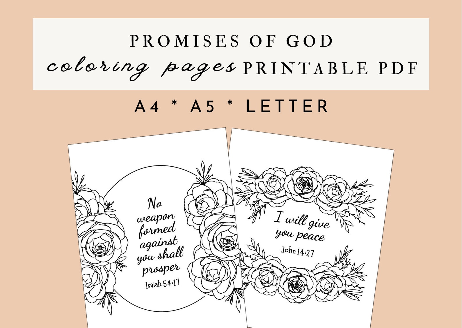 10 Promises of God Bible Verse Coloring Pages, Character of God, Sunday ...