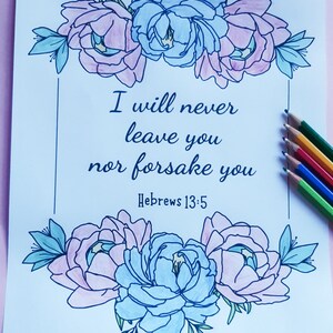 10 Promises of God Bible Verse Coloring Pages, Character of God, Sunday ...