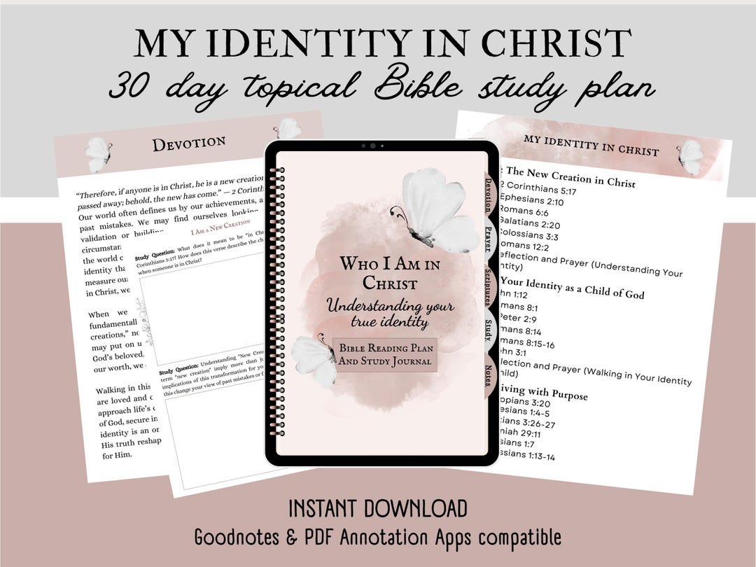 Identity in Christ Bible Study, Printable Bible Study, Who Am I in ...