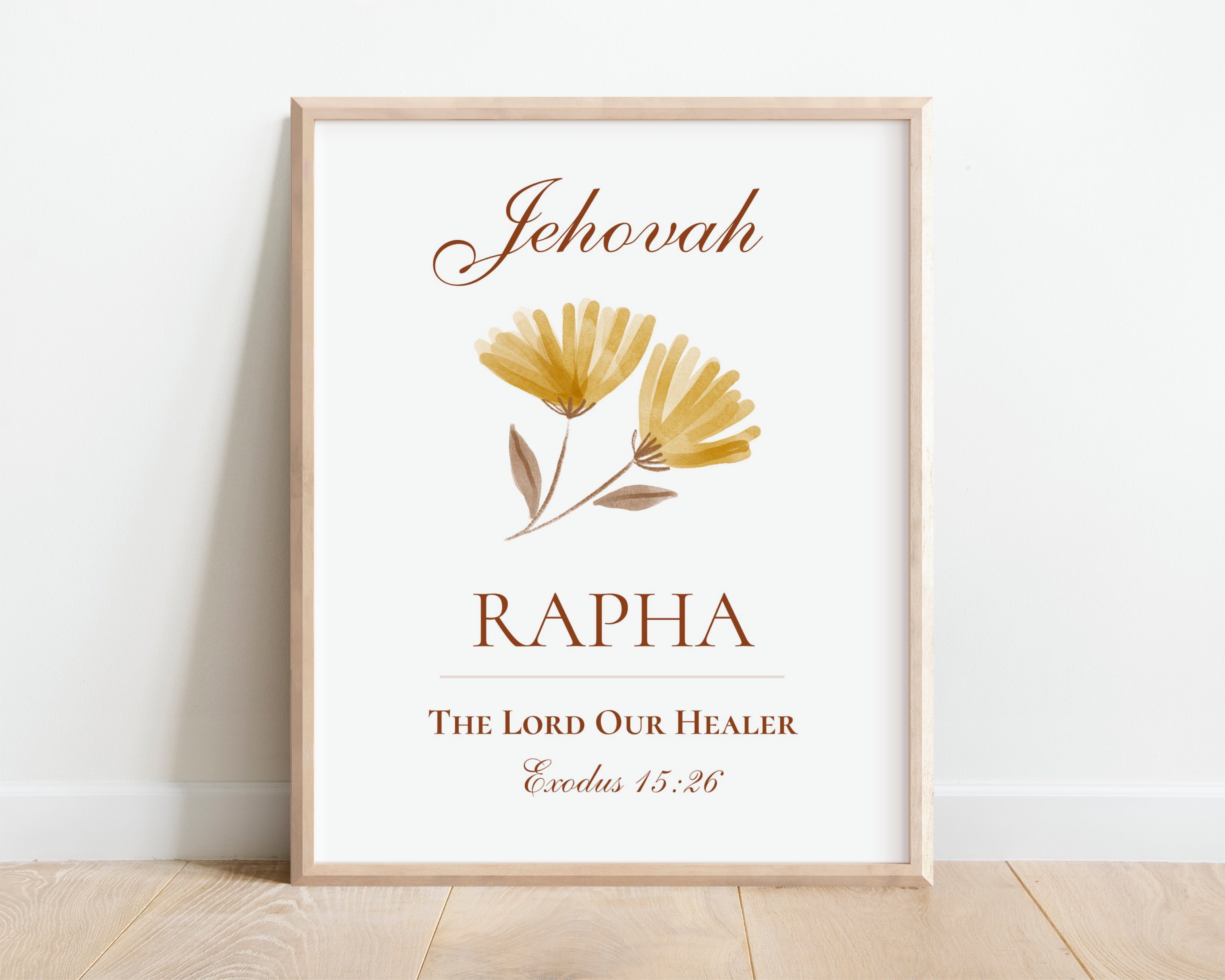 Jehovah Rapha Printable, the Lord Who Heals, Hebrew Names of God ...