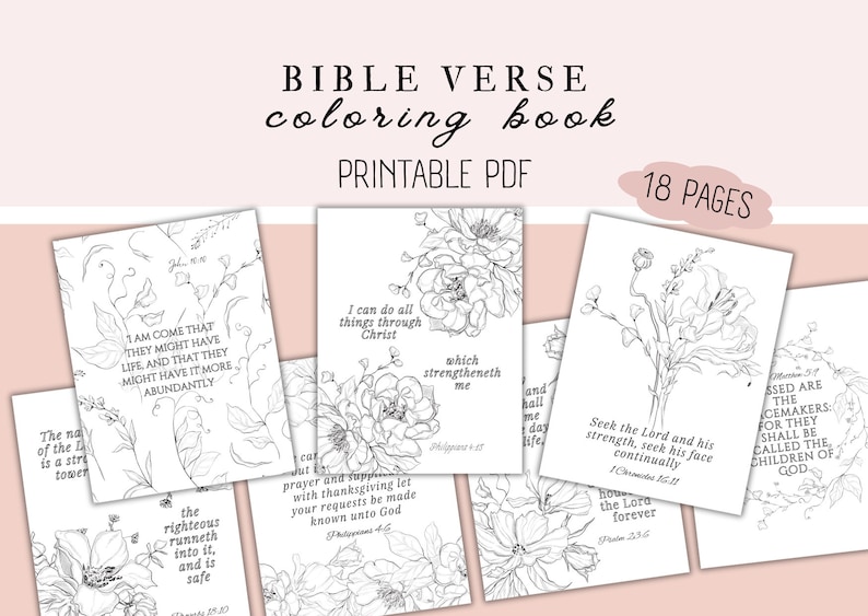 Bible Verse Coloring Pages, Scripture Coloring Sheets, Sunday School ...