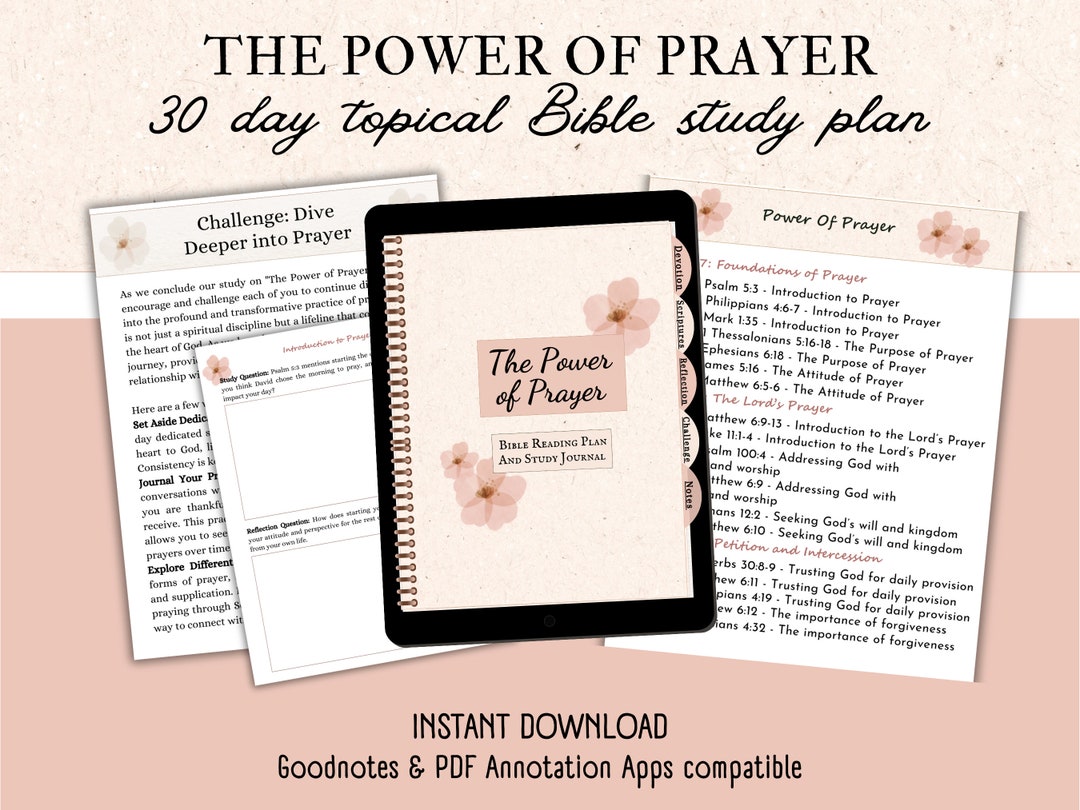 Digital Bible Journal, Bible Reading Plan, Bible Study Printable ...
