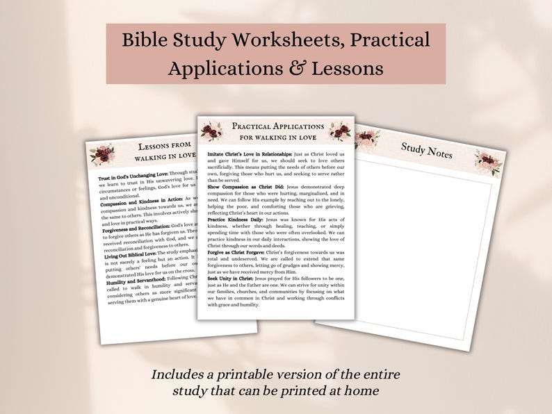 Bible Study on Love, Bible Reading Plan Printable, Bible Study Question ...