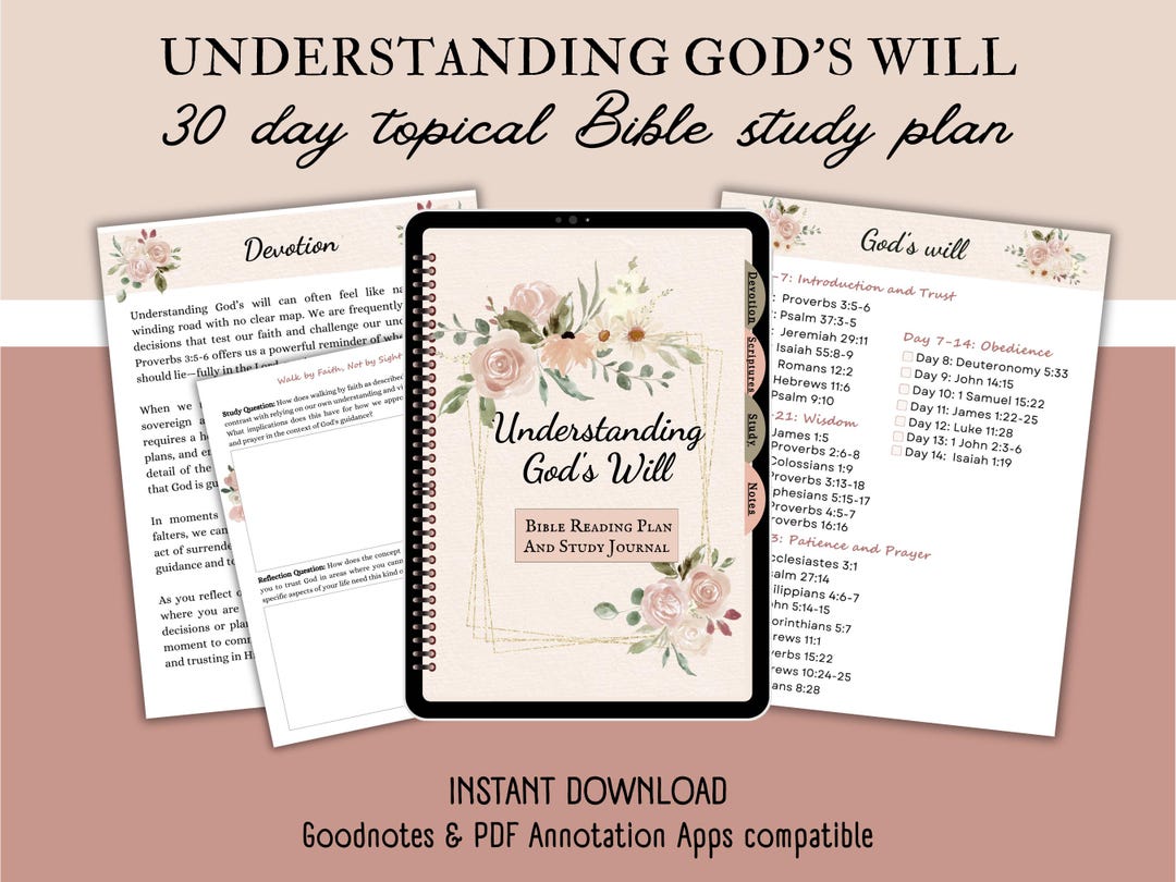 Bible Study Journal, Bible Reading Plan Beginners, Digital Bible ...