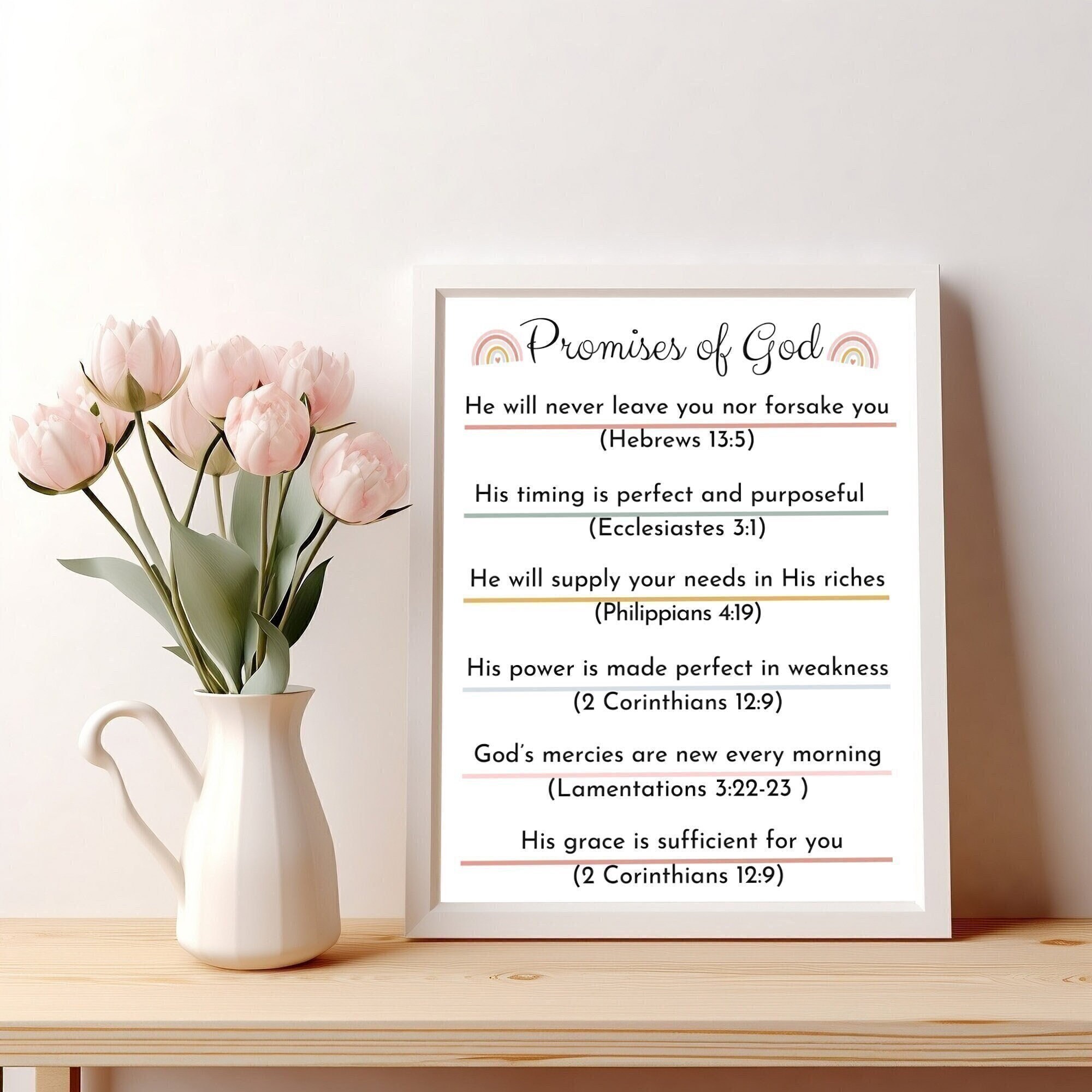 Rainbow Promises of God Printable, Colorful Promises of God for Kids ...