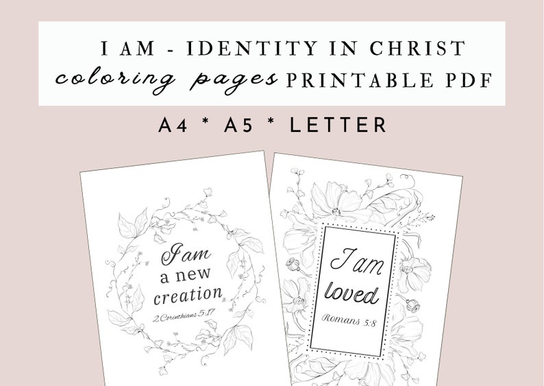 My Identity in Christ Coloring Pages, Sunday School Coloring Sheet ...