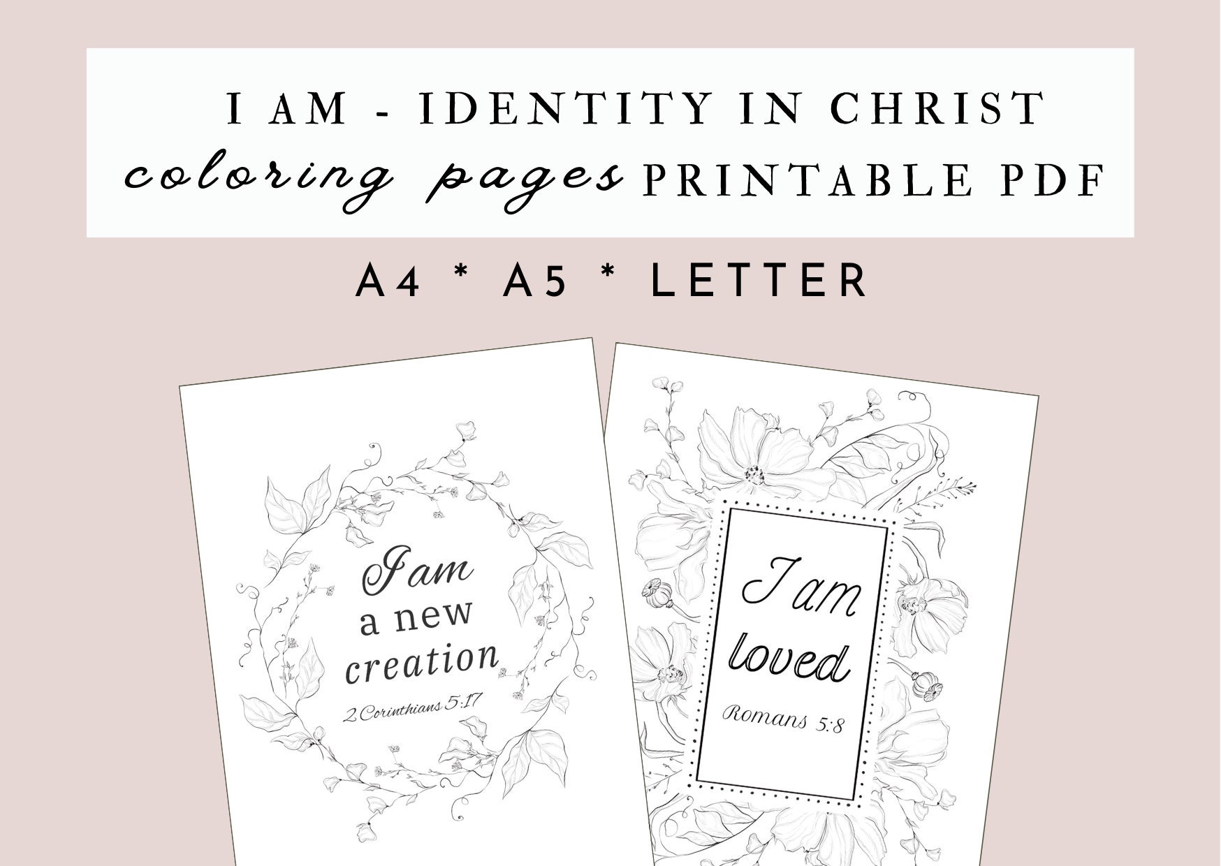 My Identity in Christ Coloring Pages, Sunday School Coloring Sheet ...