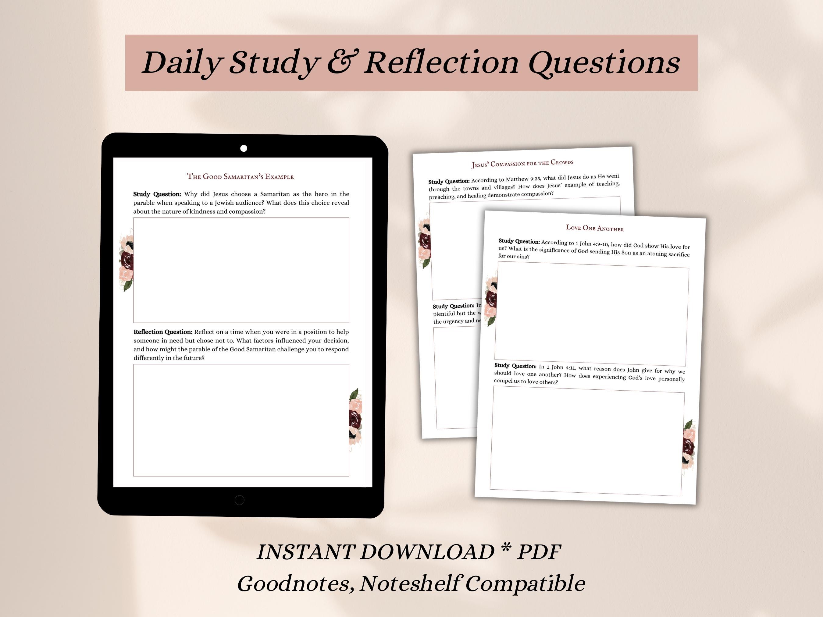 Bible Study on Love, Bible Reading Plan Printable, Bible Study Question ...