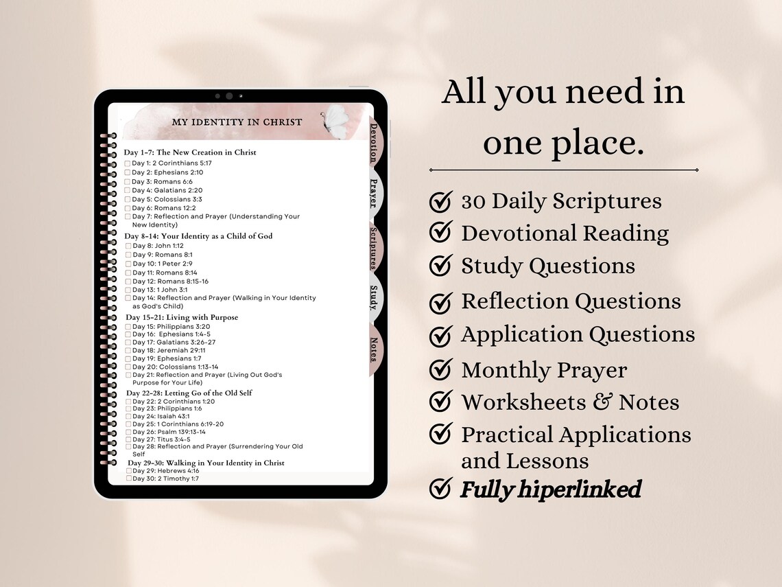 Identity in Christ Bible Study, Printable Bible Study, Who Am I in ...