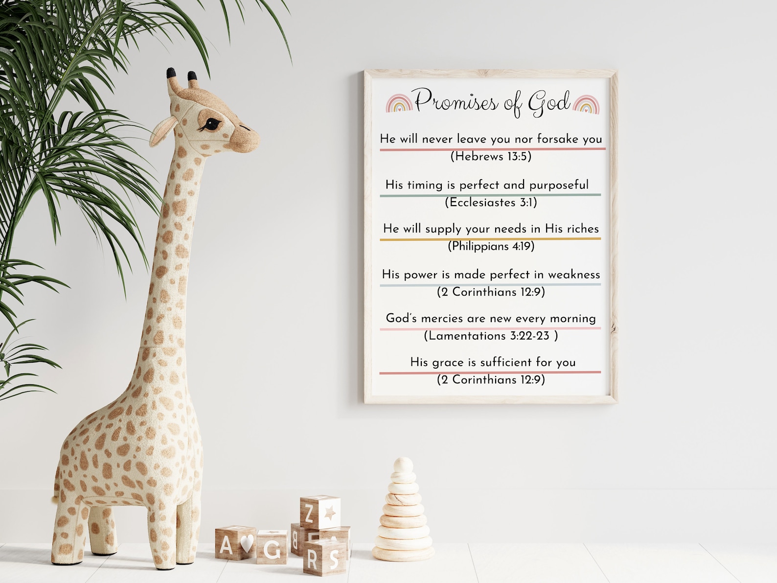 Rainbow Promises of God Printable, Colorful Promises of God for Kids ...