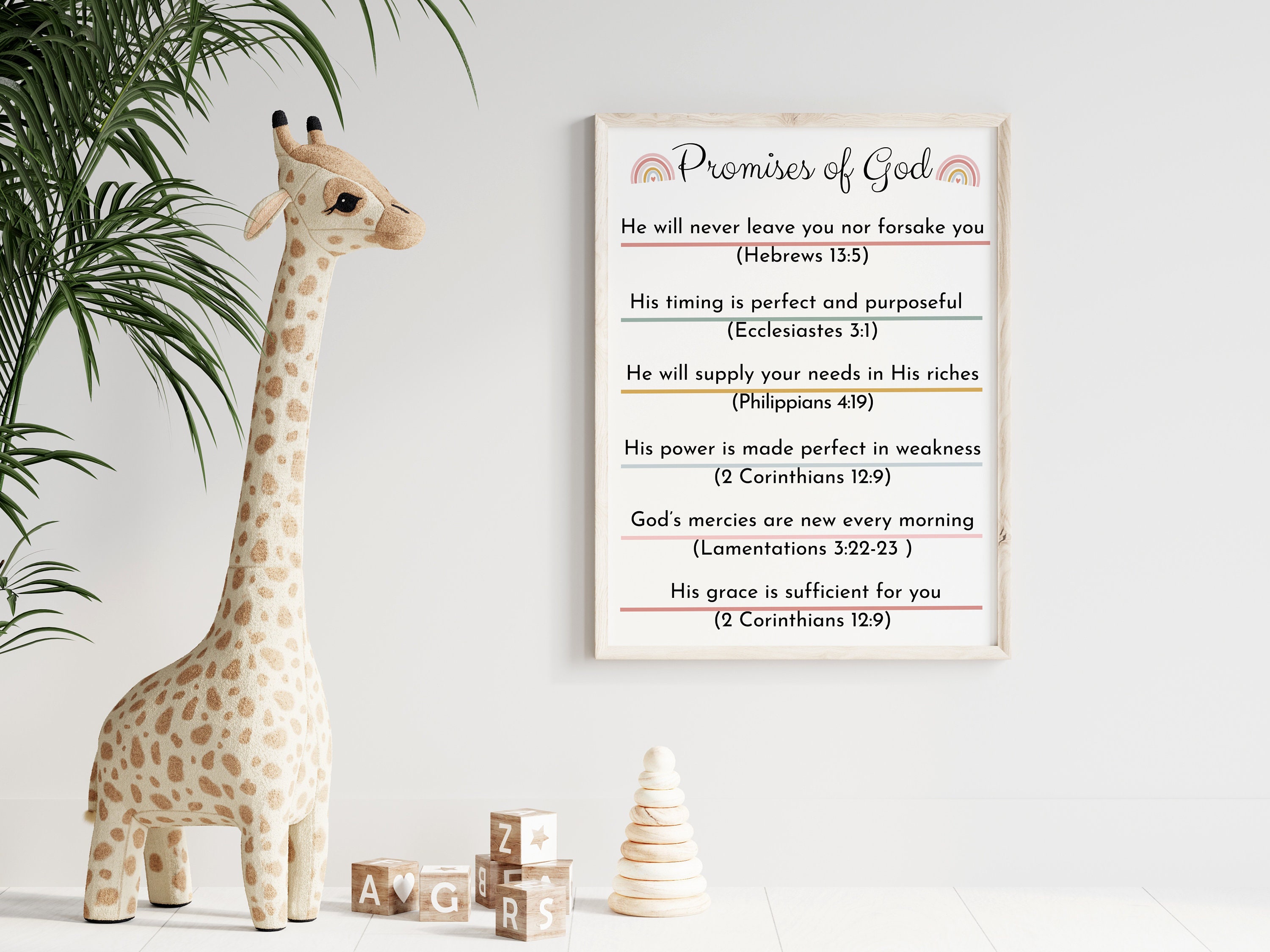 Rainbow Promises of God Printable, Colorful Promises of God for Kids ...