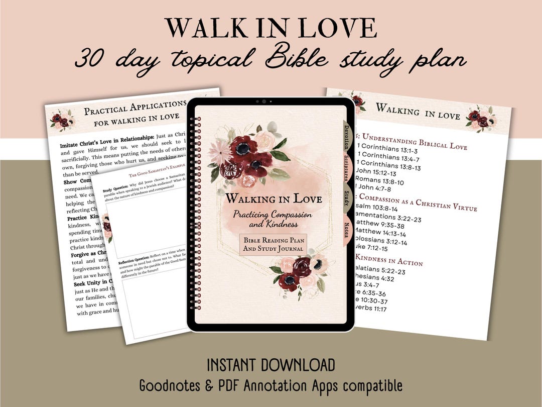 Bible Study on Love, Bible Reading Plan Printable, Bible Study Question ...