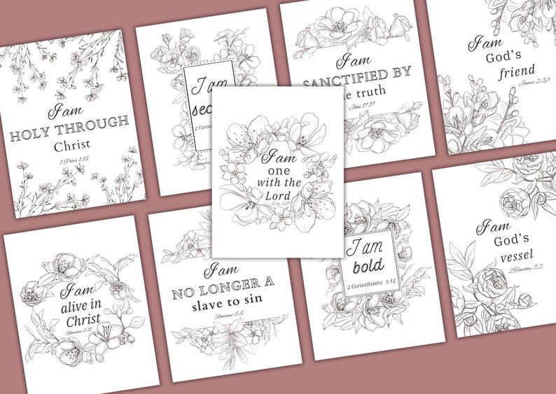Identity in Christ Coloring Pages, Bible Coloring, Scripture Coloring ...