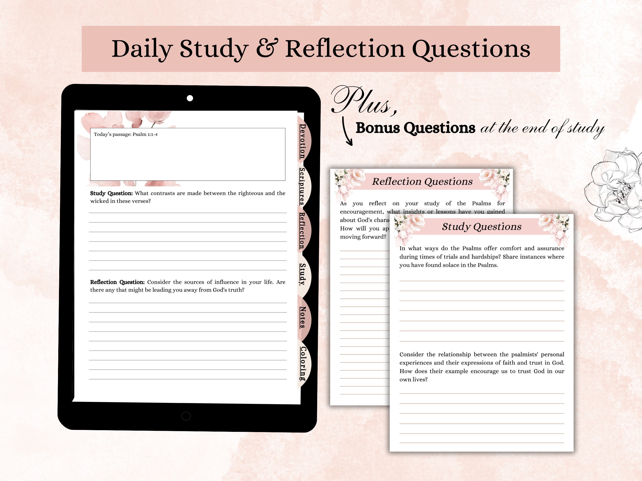 Digital Bible Study, Bible Reading Plan Printable, Bible Study Journal ...